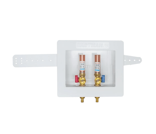 1/2" F1807 CRIMP PEX DUAL DRAIN WASHING MACHINE OUTLET BOX WITH ARREST ...