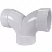 2" PVC DWV SCHEDULE 40 DOUBLE ELBOW - HUBXHUBXHUB — American Copper & Brass