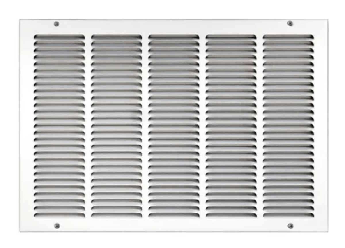 MFBG308W METAL-FAB White Baseboard Grille, 1/2" Spacing, 30" X 8 ...