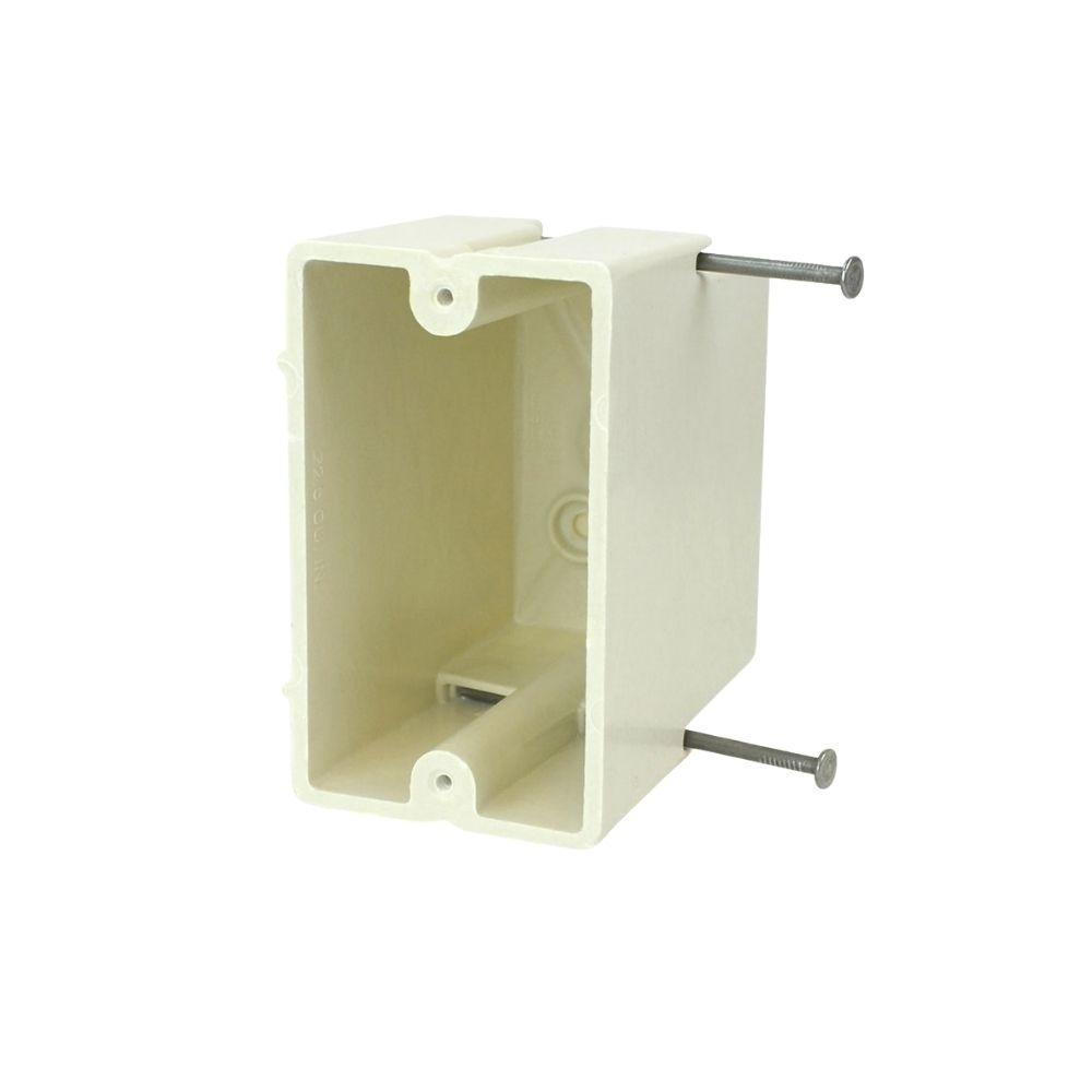 1099-N Allied Moulded 1 Gang Fiberglass 22.5 Cubic Inch Wall Box with ...