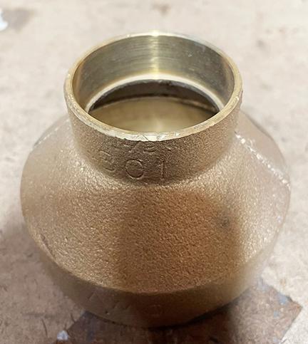 3" X 1-1_2" WROT COPPER DWV COUPLING W_STOP C X C — American Copper & Brass