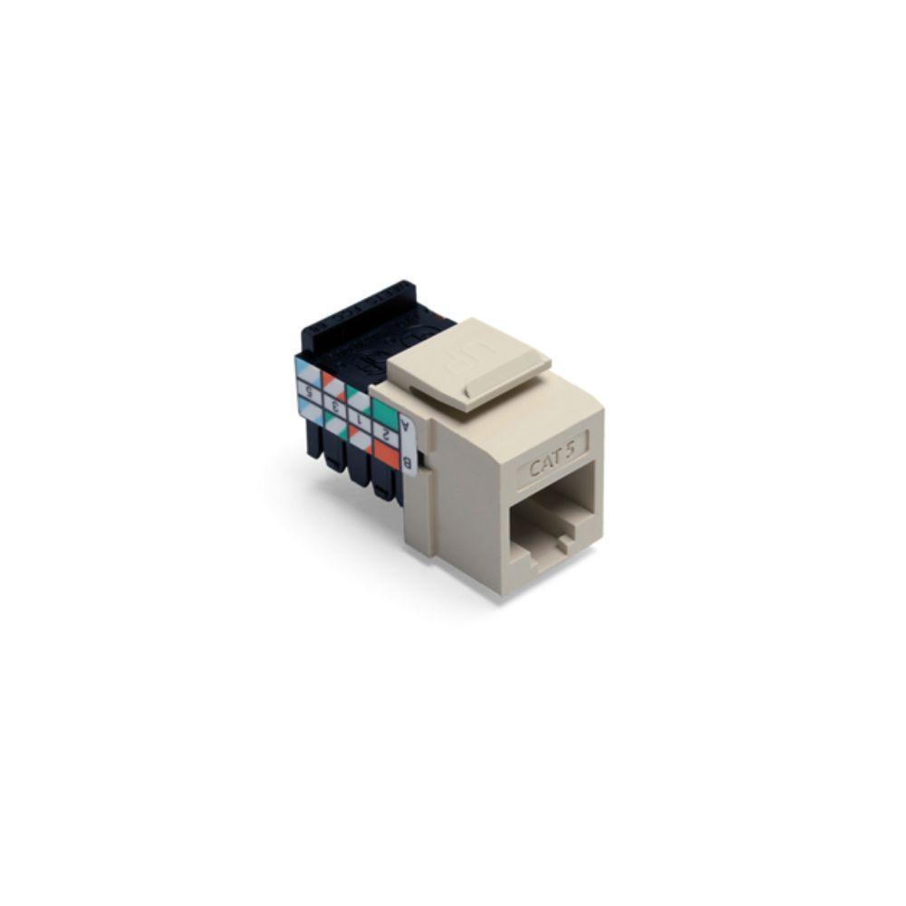 41108-RI5 Leviton Cat 5 QuickPort Jack - Ivory — American Copper & Brass