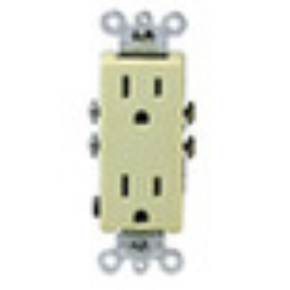 5325I Leviton 15 Amp Decora Duplex Outlet - Ivory — American Copper & Brass