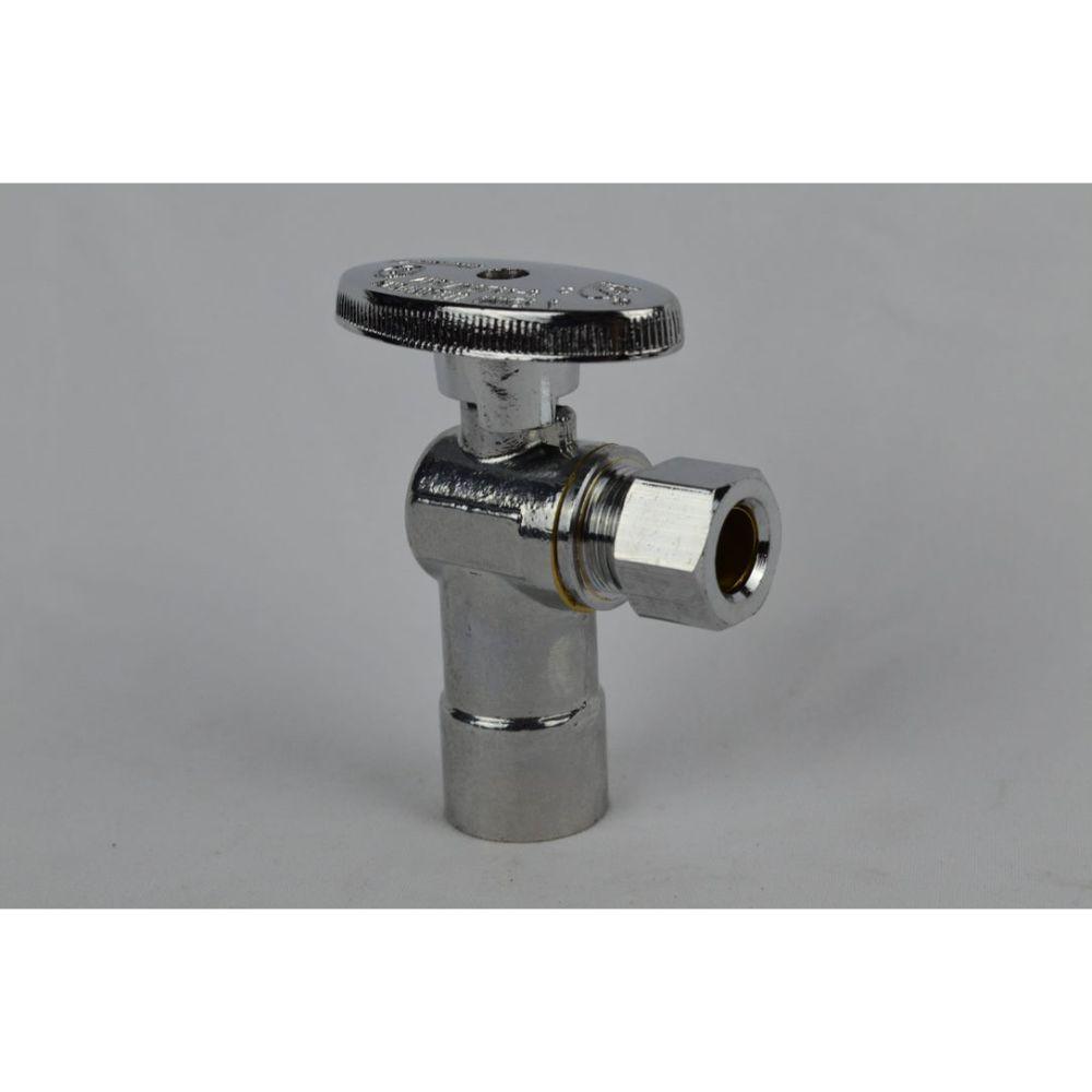 Ball Valve Type Stop-Chrome Angle Stop 3/8" X 1/2" Nominal — American ...