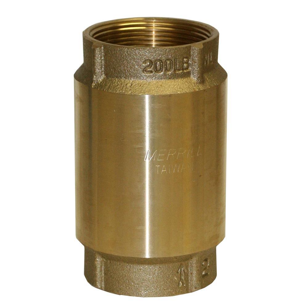 2 IN BRASS SPRING CHECK VALVE IP — American Copper & Brass