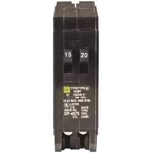 HOMT2015CP Square D Homeline Tandem Mini Circuit Breaker, 1 x 1 Pole a ...